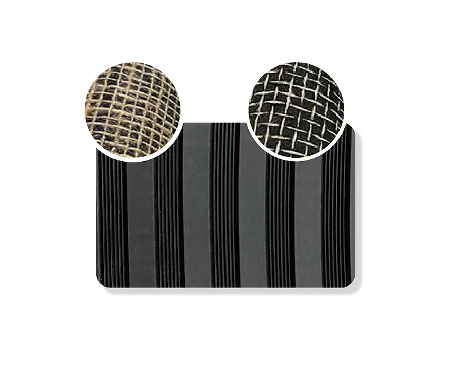 WIDE AND THIN STRIPED RUBBER MAT